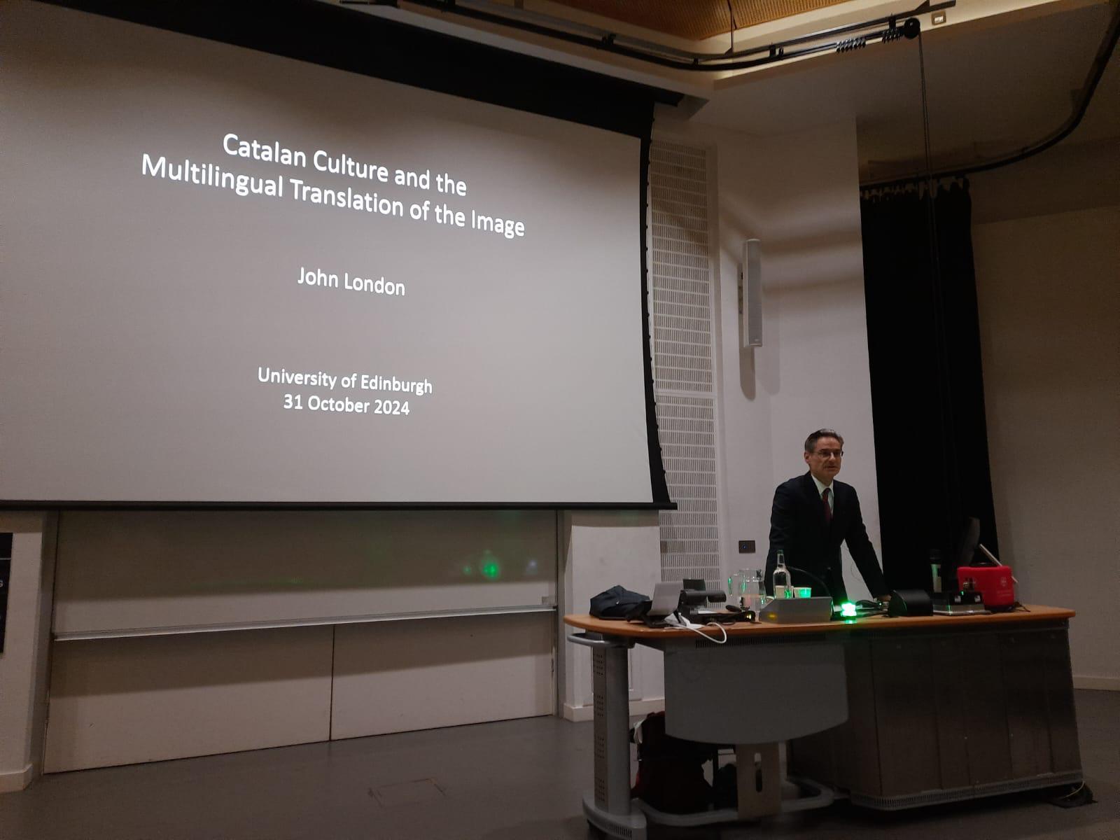 Prof John London gives opening lecture at the University of Edinburgh ...